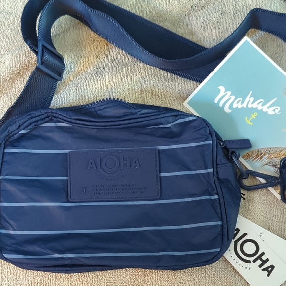 ALOHA Collection | Bags | Aloha Collection Pinstripe Blue Le Tour Purse ...